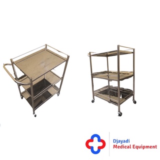 Jual Meja Troli Instrumen/Instrument Trolley 3 Susun Stainless Steel ...