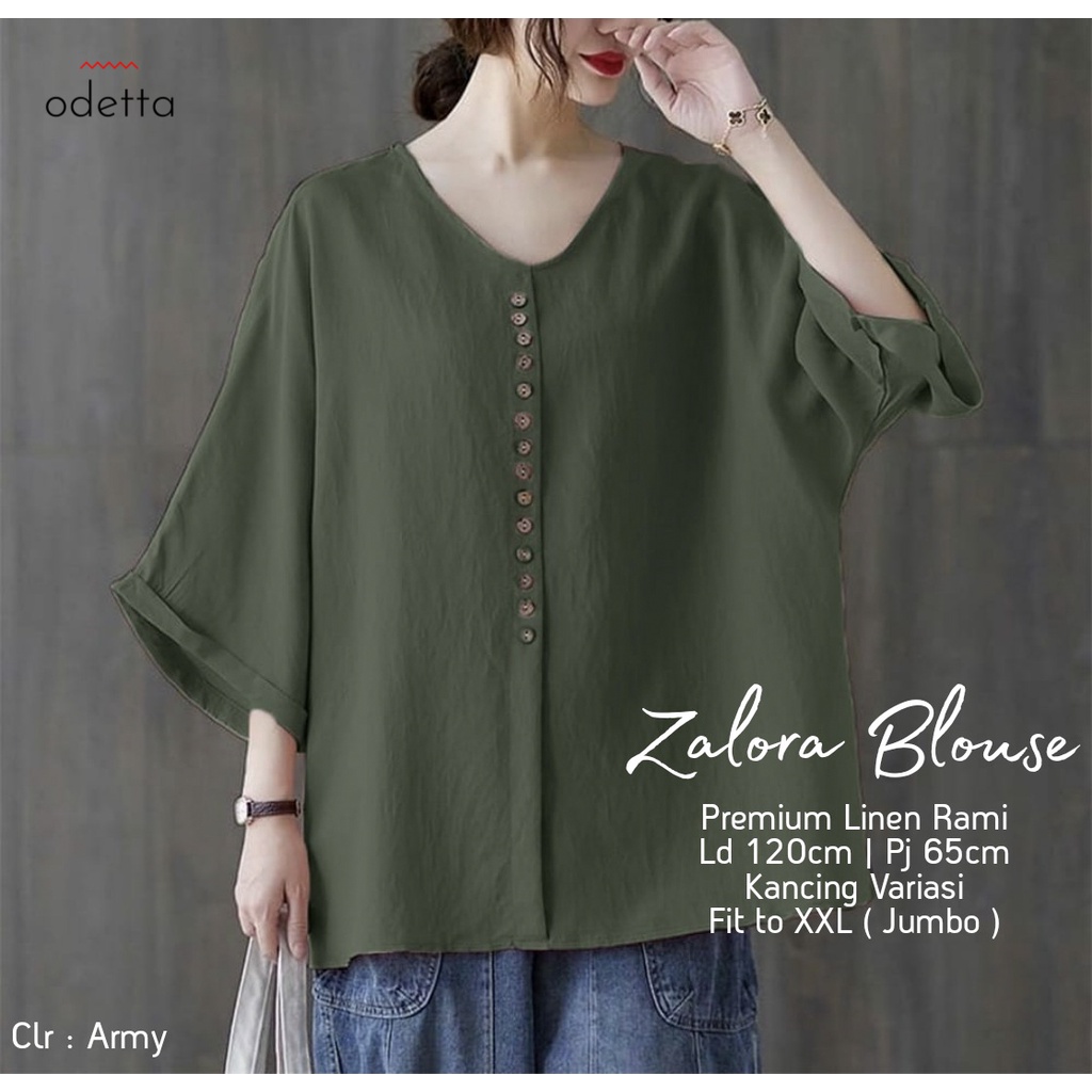Jual Baju Atasan Wanita Jumbo Blouse Terbaru Bigsize ZALURA | Shopee Indonesia