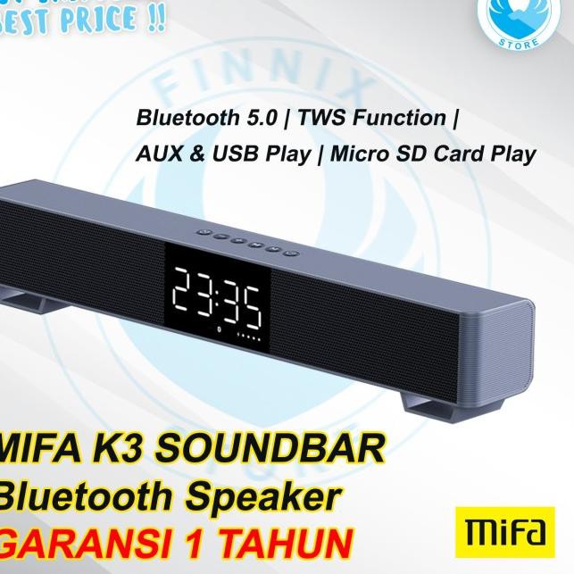 Jual Soundbar Mifa K3 TWS Bluetooth Speaker Stereo TV - Hitam ...