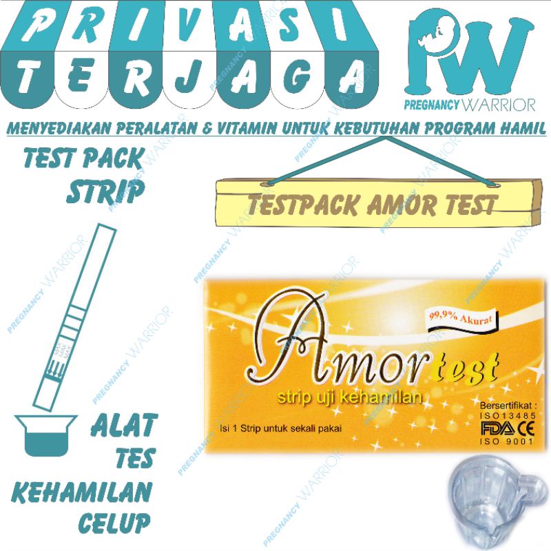 Jual Testpack Test Pack Tespek Tes Kehamilan Merek Amortest Bonus