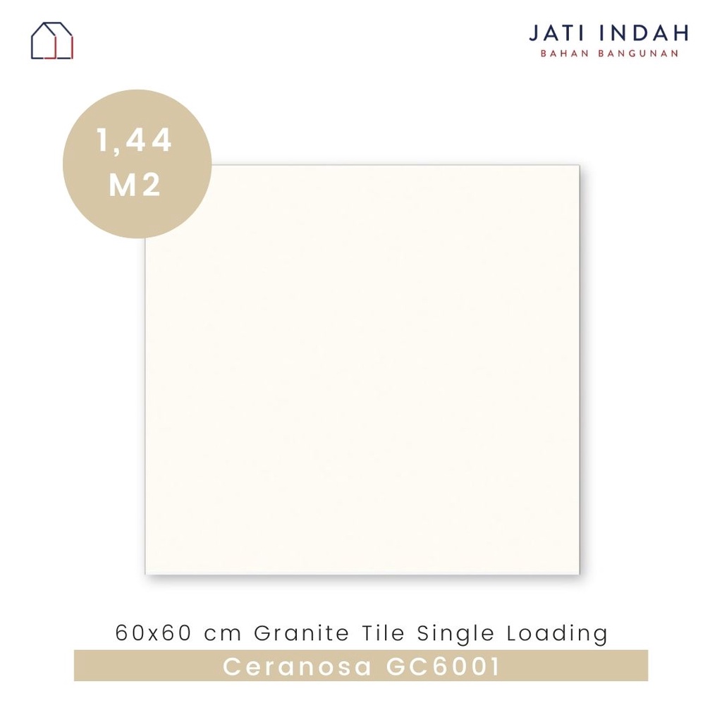 Jual Granit Lantai Polos Ivory 60x60 cm CERANOSA GC6001 / Granite Tile ...