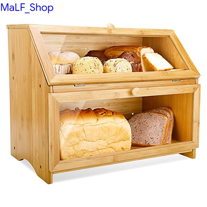 Jual Delicia Tempat Penyimpanan Roti Transparan Bread Box With Clear ...