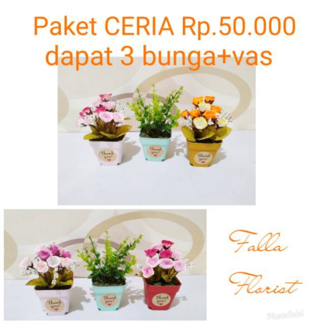 Jual PAKET BUNGA 3 Pcs (50ribu dapat 3 pcs) paket bunga "CERIA" dapat 3 ...