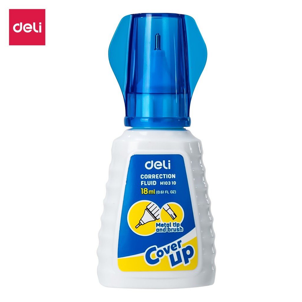 Jual Deli Tip X Cair Putih Sekolah Baja & Kuas Duo Aplikator 18 mL Deli ...