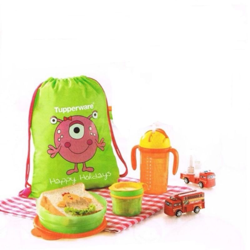 Jual Tempat Bawa Bekal Anak Tupperware Monster Munchies Set | Shopee ...
