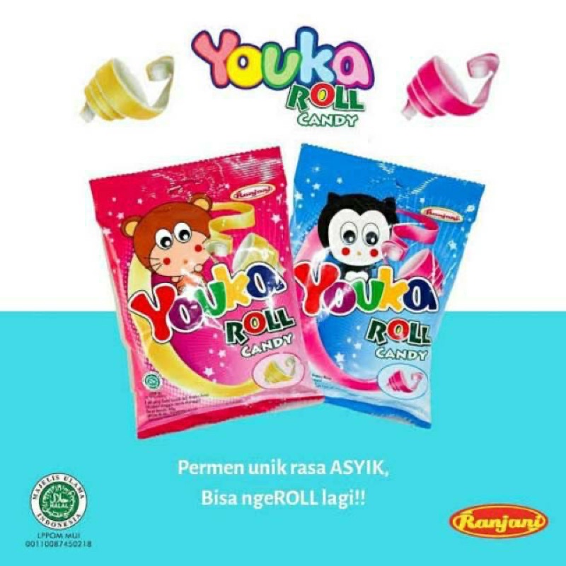 Jual Permen gulung Youka Roll pack isi 20 pcs | Shopee Indonesia