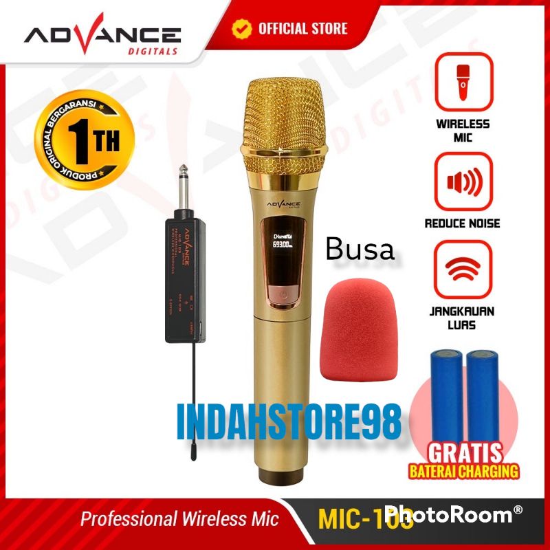 Jual Mic Wireless Advance 102 / 103 Mic Bluetooth Karaoke Universal All ...