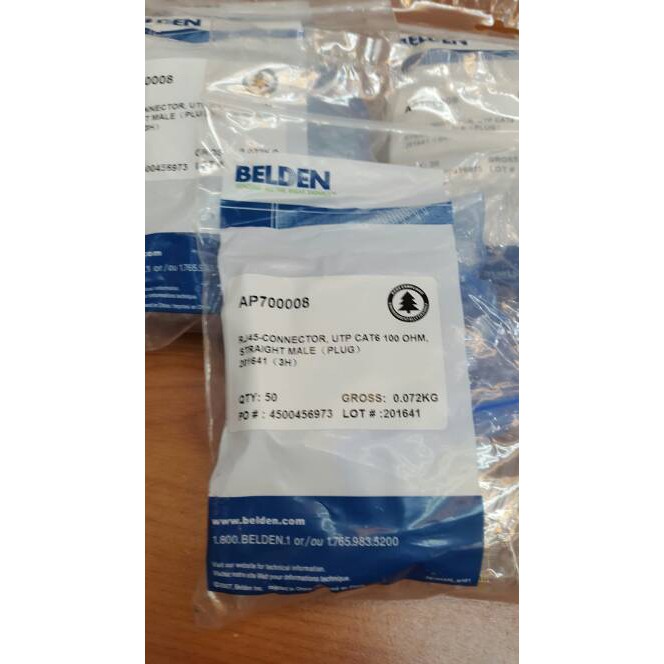 Jual Connector BELDEN UTP RJ45 Konektor Cat.6 ASLI | Shopee Indonesia