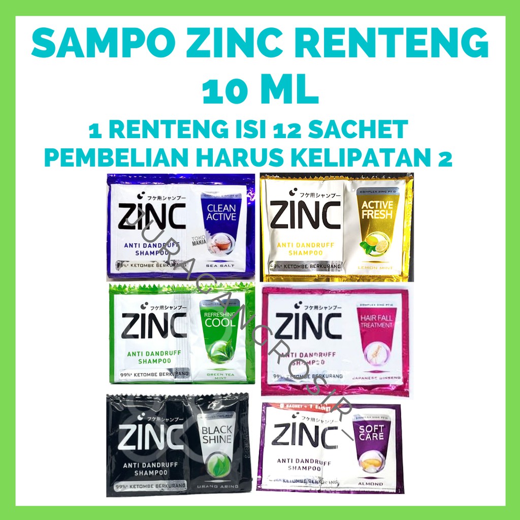 Jual SAMPO SHAMPOO ZINC 9 ML RENTENG ISI 12 SACHET Indonesia|Shopee ...