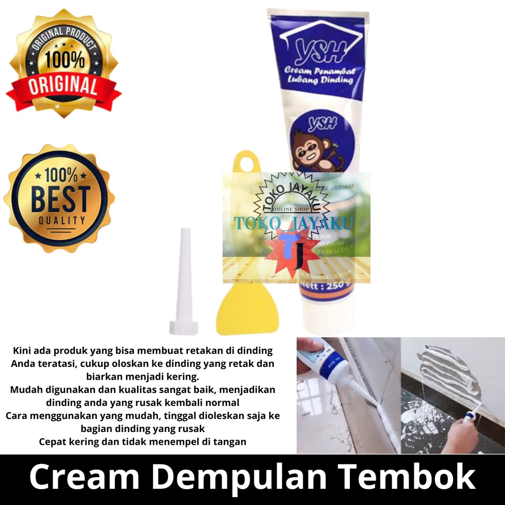 Jual TJ Cream Dempulan Tembok Pelapis Dinding Tembok Retak Magic White ...
