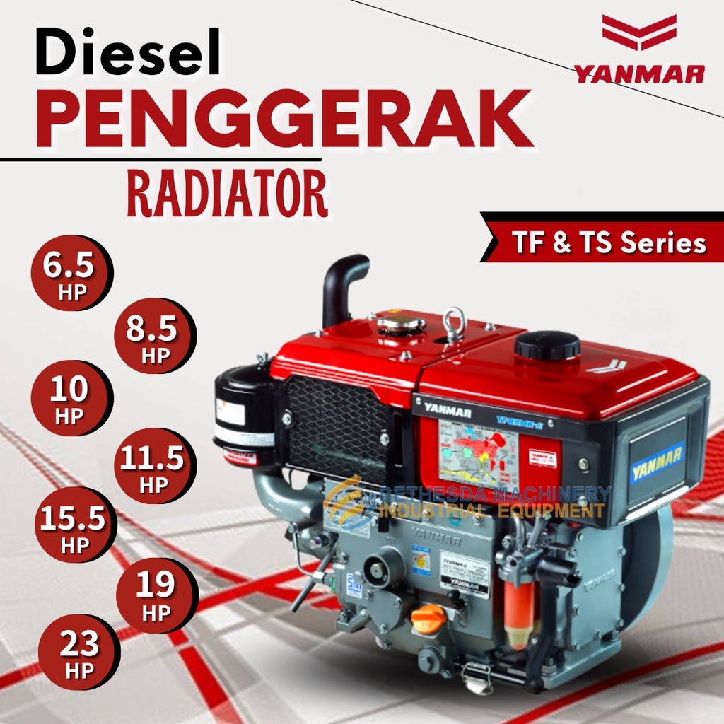 Jual Mesin penggerak YANMAR 6.5 HP diesel TF 8.5 Pk radiator 10 HP | Shopee Indonesia