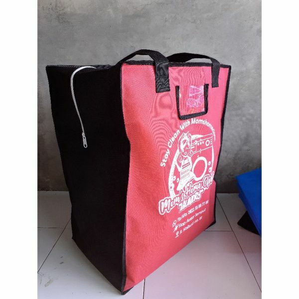 Jual Tas Laundry Resleting Gratis Sablon min 12 pcs 20kg | Shopee Indonesia