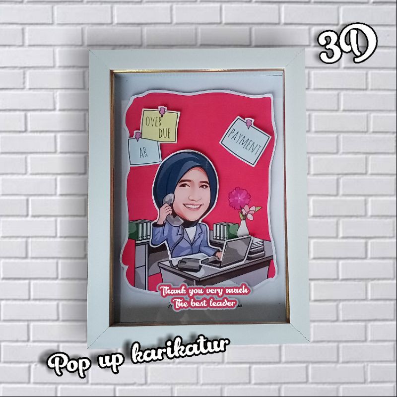 Jual Karikatur Pop up/3D frame 11r (21.0 x 29.7 cm) | Shopee Indonesia