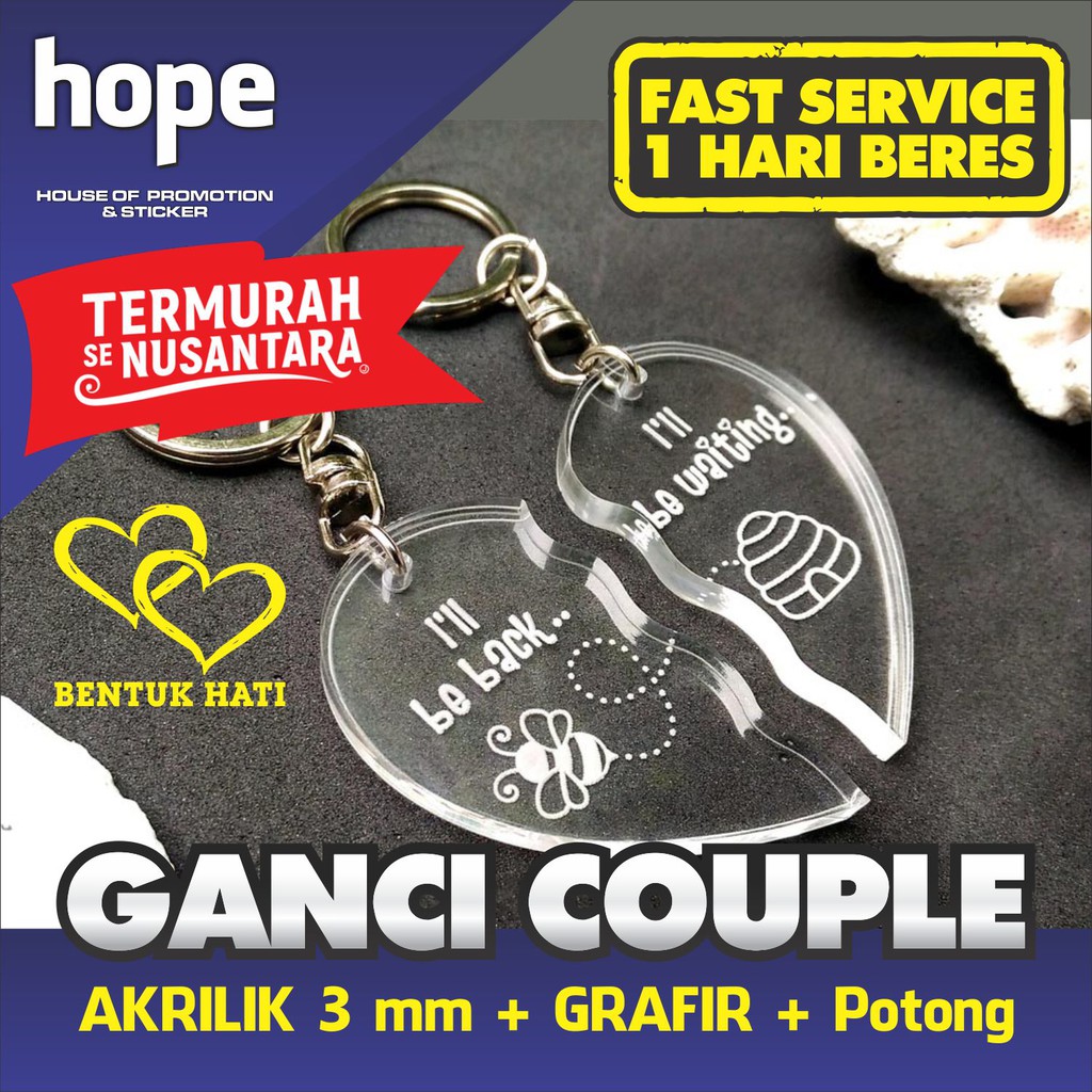 Jual Ganci Couple - Gantungan Kunci - Akrilik Grafir 3 mm | Shopee ...