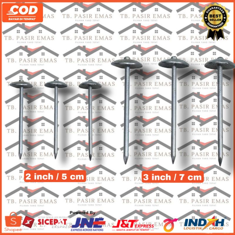 Jual COD | Paku Payung 5 , 7 CM / Paku Seng Per 1/2 KG | Shopee Indonesia