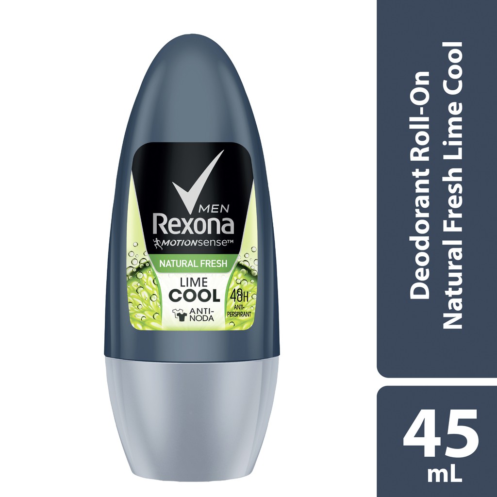 Rexona Men Roll On Natural Fresh Lime Cool 45ml | Shopee Indonesia