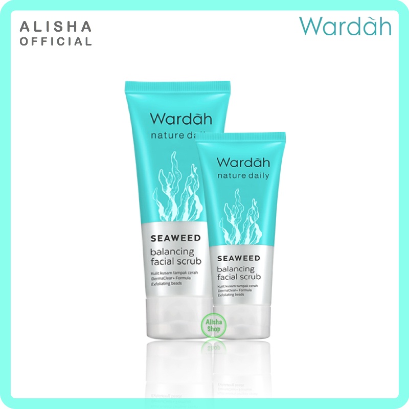 Jual WARDAH Nature Daily Seaweed Balancing Facial Scrub 60 mL | 100 mL ...