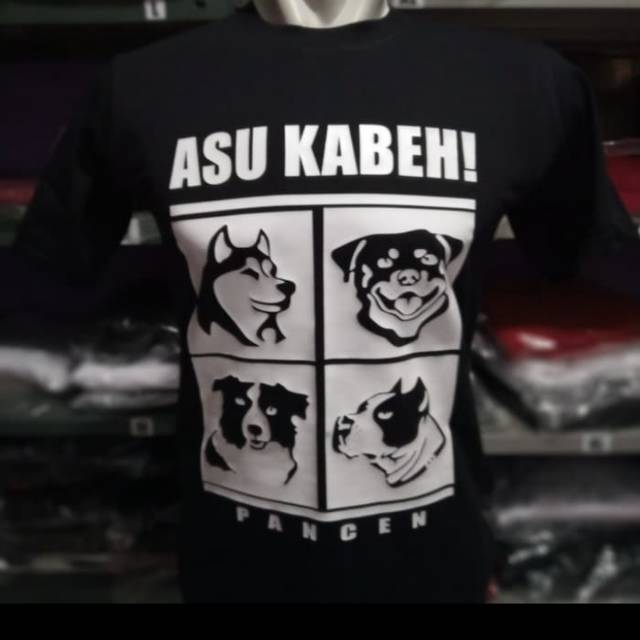 Jual Tshirt baju Kaos asu Kabeh pancen | Shopee Indonesia