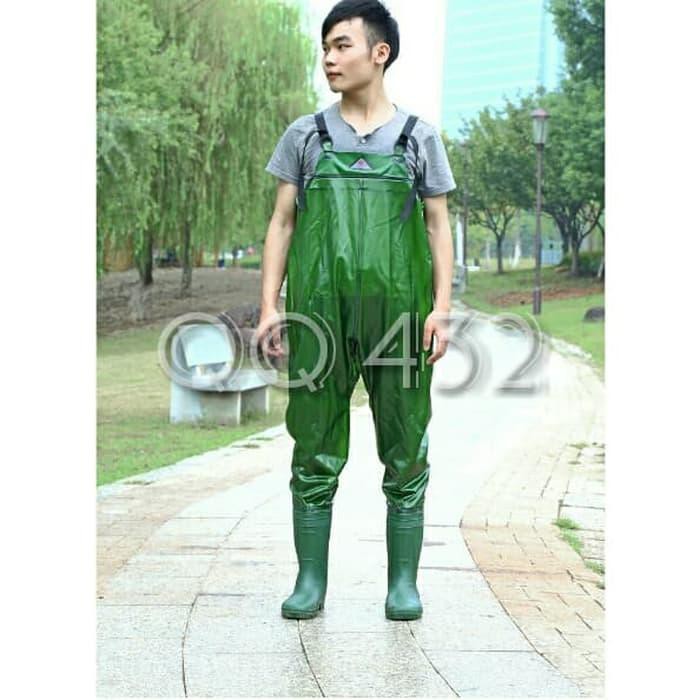 Jual Waders Jas hujan anti banjir mantel petani nelayan baju kodok ...