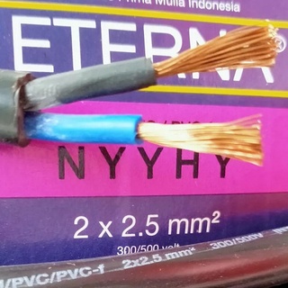 Jual Kabel ETERNA Isi 2x2,5 mm Kabel Listrik Tembaga Kuningan / Kabel ...