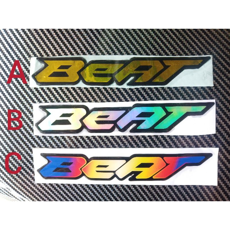Jual [RESIN] Stiker tulisan beat sticker timbul beat resin | Shopee ...