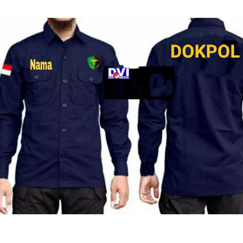 Jual kemeja DOKPOL full bordir kemeja kedokteran kepolisian lengan ...