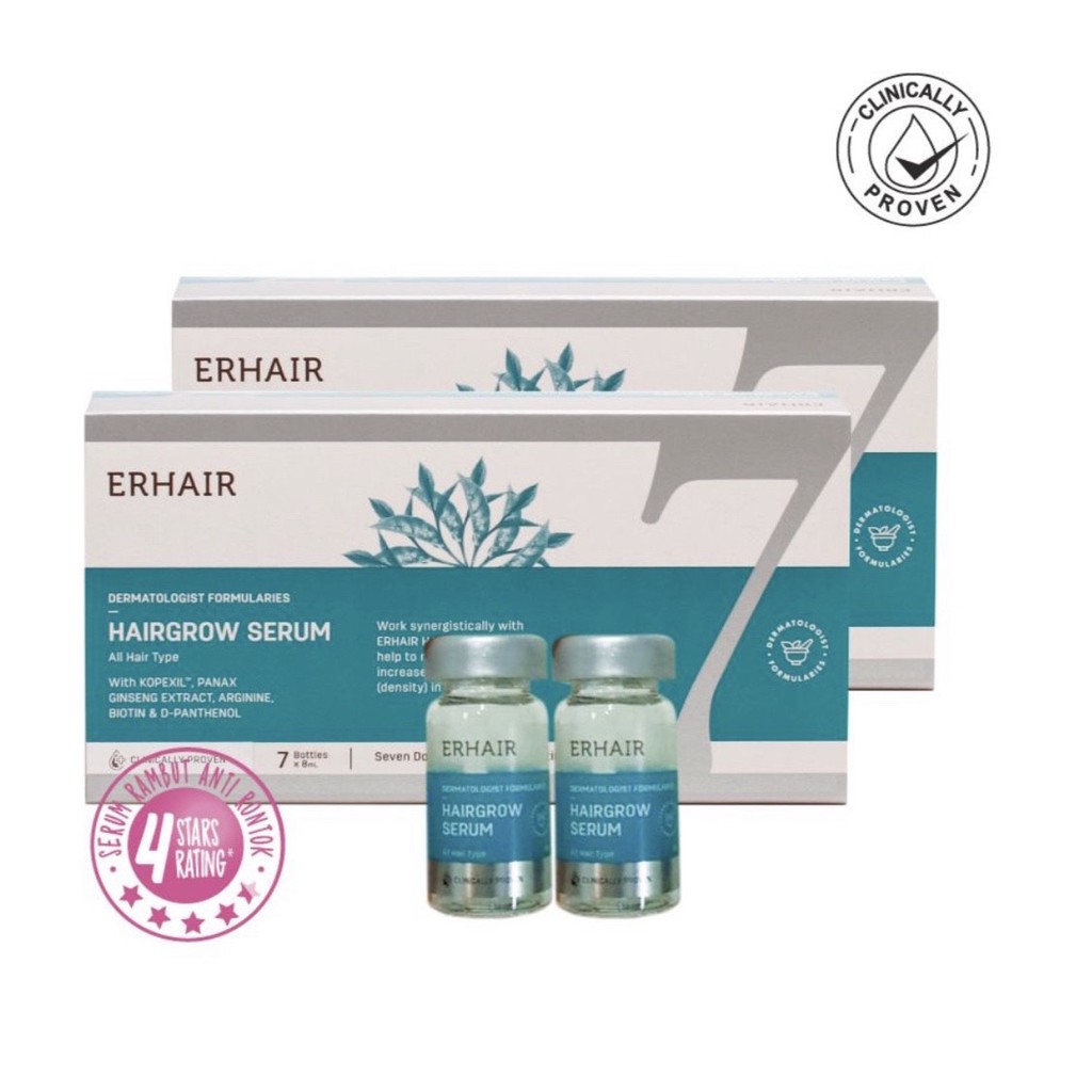 ERHA Double Hairgrow Serum 7x8 ml - Serum Rambut Rontok | Shopee Indonesia