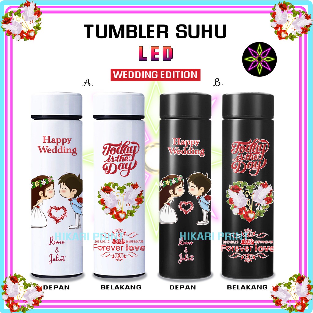 Jual Hikari Print TUMBLER WEDDING BOTOL MINUM PERNIKAHAN TUMBLR HAMPERS ...