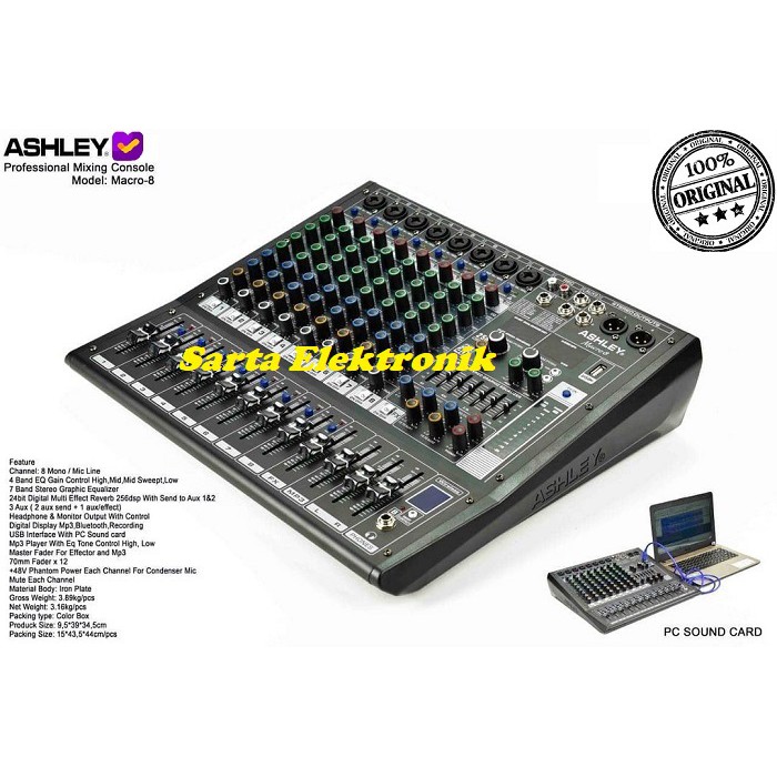 Harga mixer ashley 8 channel macro Terbaru Sep 2024 |BigGo Indonesia