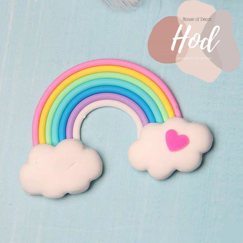 Jual Rainbow Charm Hiasan Kue Pelangi Topper | Shopee Indonesia