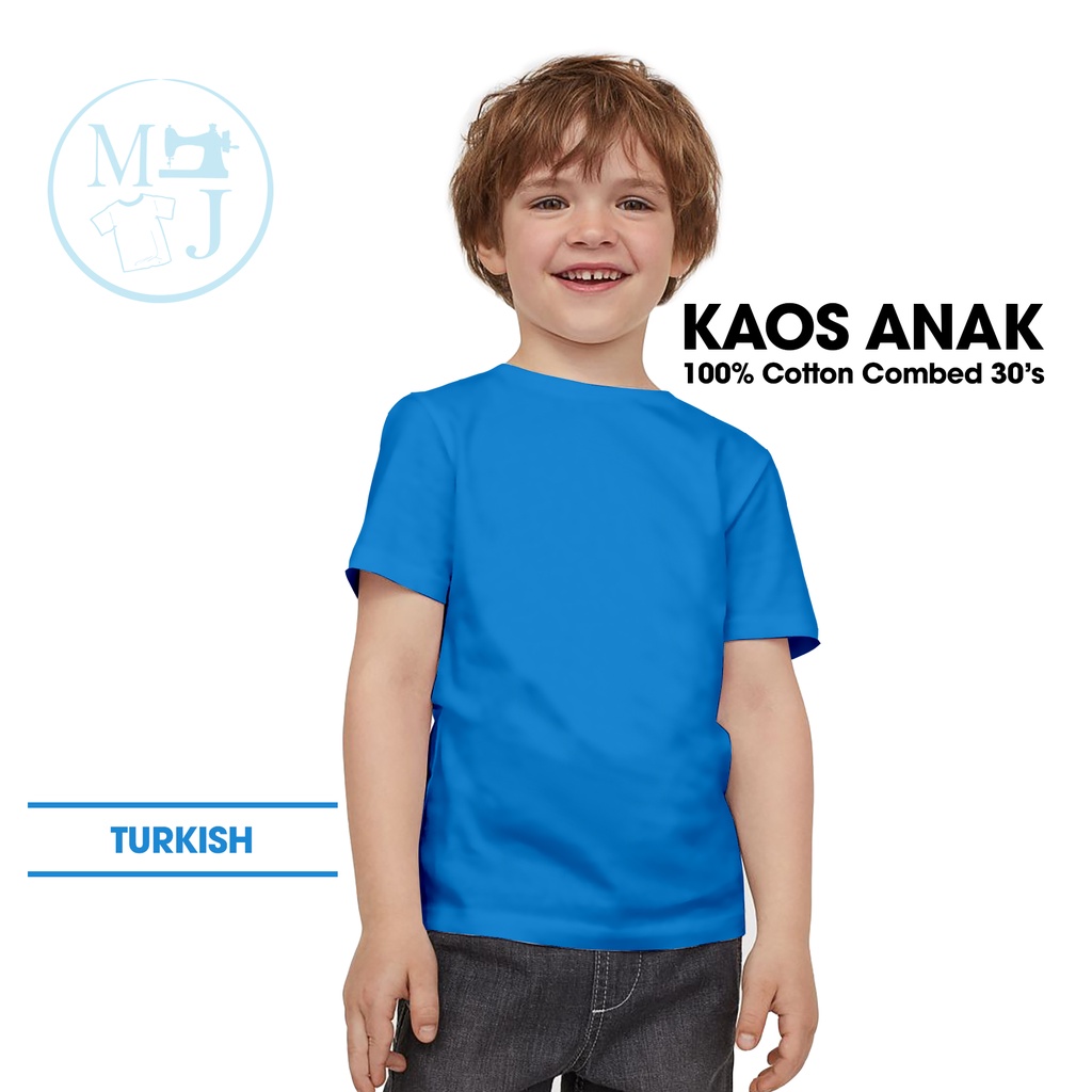 Jual Kaos Polos Turkish / Fashion Anak / Kaos Polos Anak Combed 30s | Shopee Indonesia