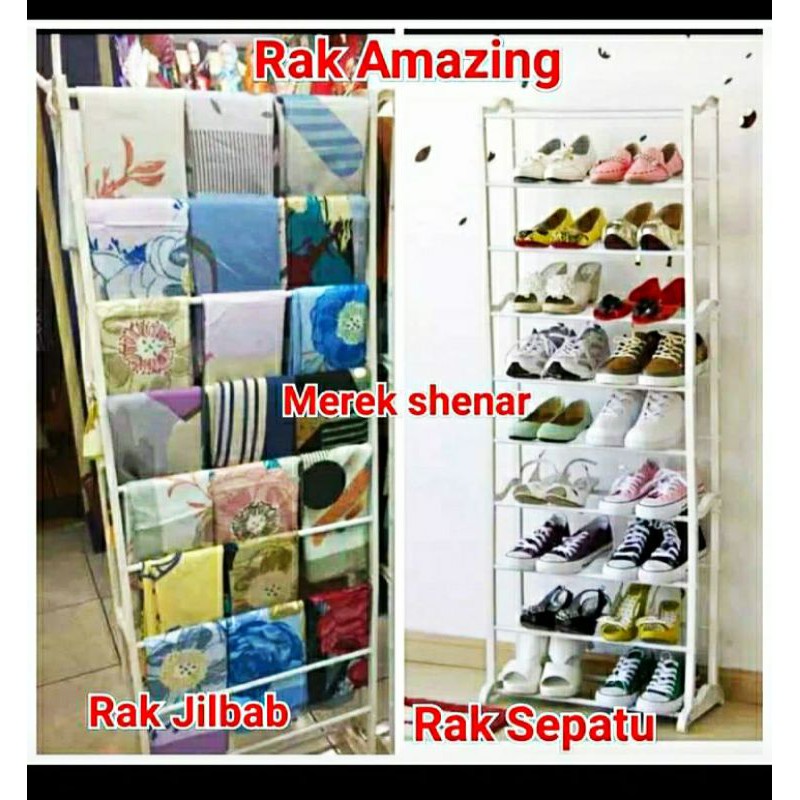 Jual Rak Hijab, Sepatu (Amazing Hijab / Shoes Rack) | Shopee Indonesia