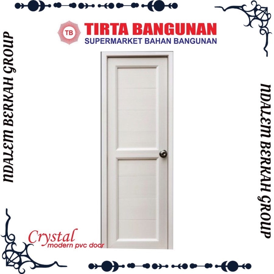 Jual PINTU PVC CRYSTAL FULL PANEL 70X195CM PUTIH/ PINTU PVC KAMAR MANDI ...