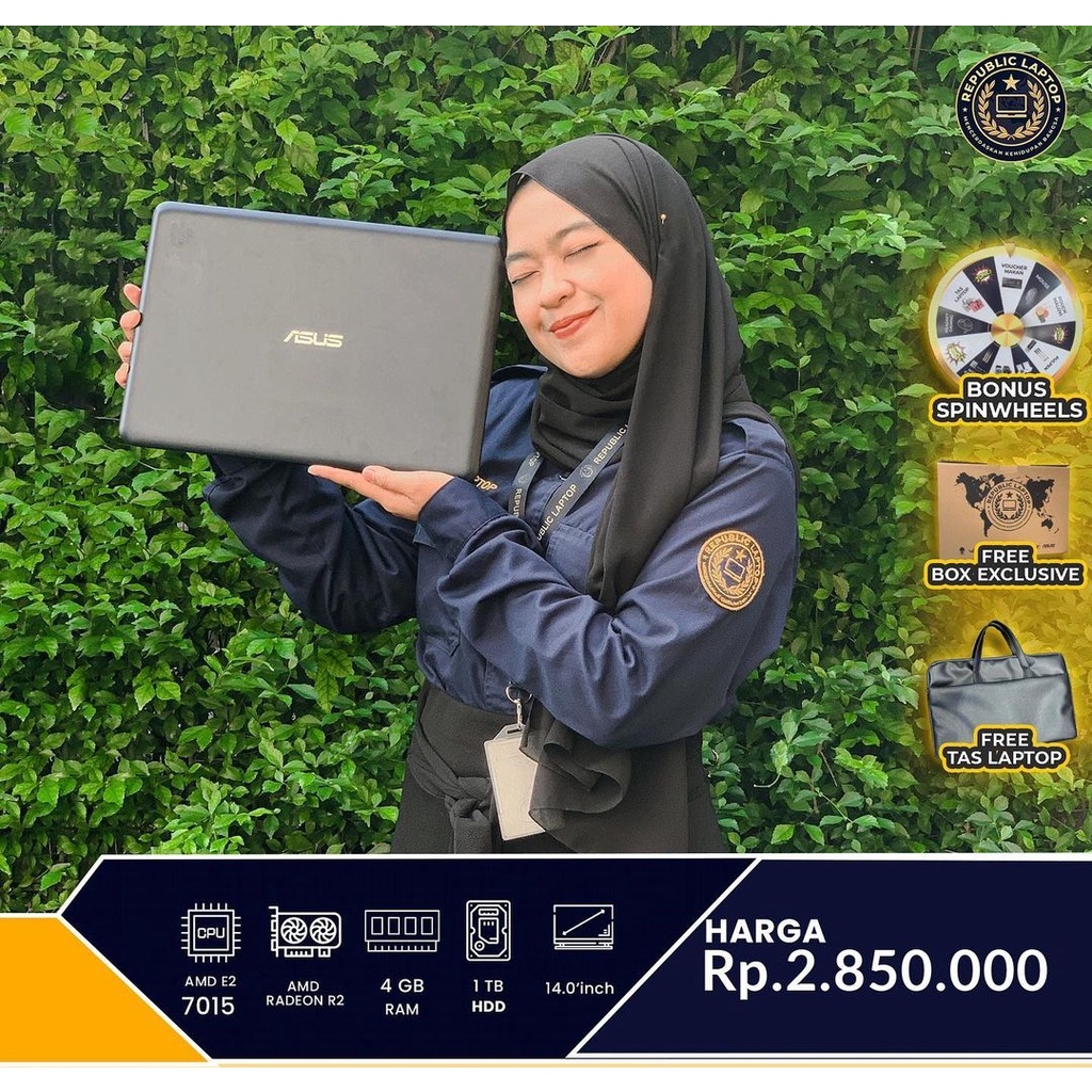 Jual ASUS E402Y/AMD DUAL CORE E2-7015 1,5 GHZ/ AMD RADEON R2 GRAPHICS ...