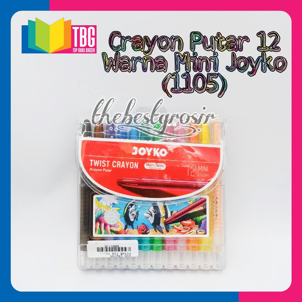 Jual 1 SET (12 WARNA) CRAYON PUTAR MINI JOYKO/TWIST CRAYON TWCR-12 ...