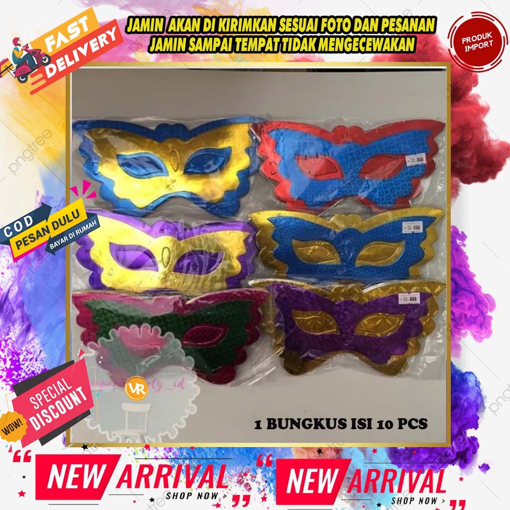 Jual TOPENG KACAMATA /TOPENG KERTAS 1 BUNGKUS ISI 10 TOPENG | Shopee ...