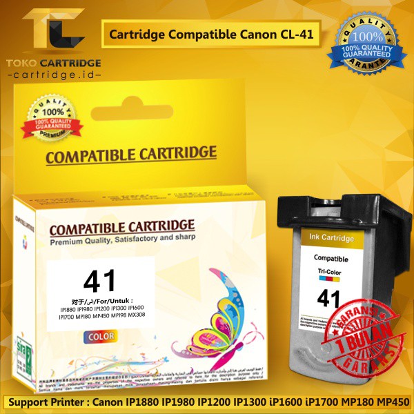 Jual Cartridge tinta Canon CL41 CL 41 CL-41 Color IP1980 IP1880 MP198 ...