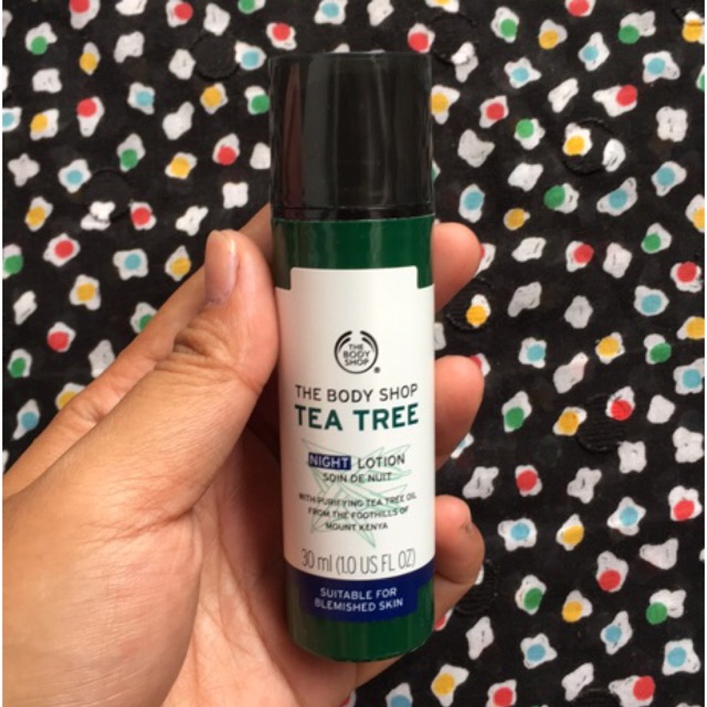 The Body Shop Original Tea Tree Night Lotion 30ml | Shopee Indonesia