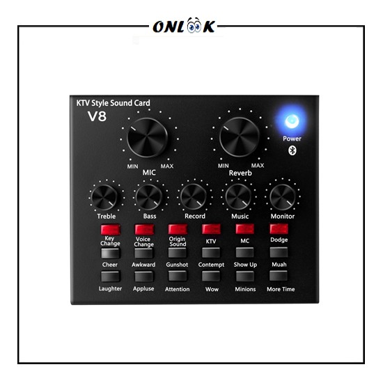 Jual Soundcard V8 Mixer Bluetooth Audio USB External Sound Card Sound ...