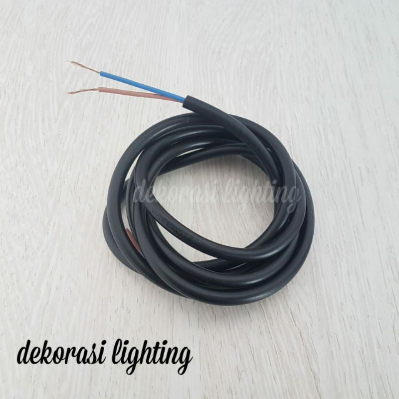 Jual kabel hitam minimalis serabut untuk lampu gantung 140cm | Shopee ...