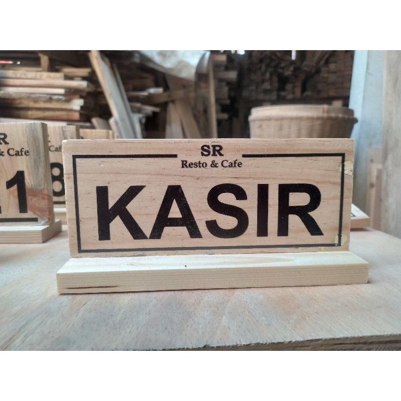 Jual Papan meja kasir bebas custom logo cafe, rumah makan , restoran ...