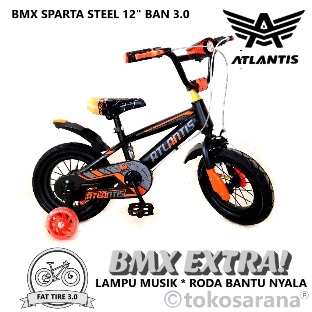 Jual Sepeda Anak Atlantis Sparta Musik 3.0 Fatbike BMX 2-4 Tahun Fat ...