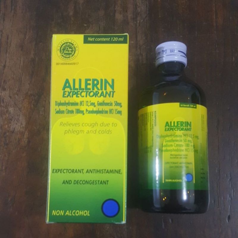 Jual Allerin expectorant 120ml jamin ori | Shopee Indonesia