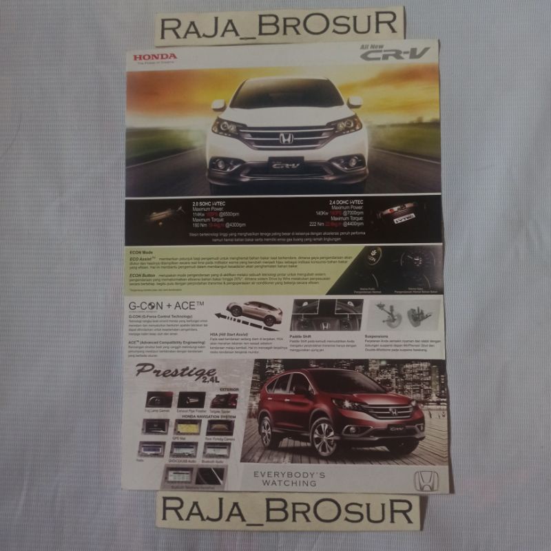 Jual Poster brosur Honda all new CRV | Shopee Indonesia