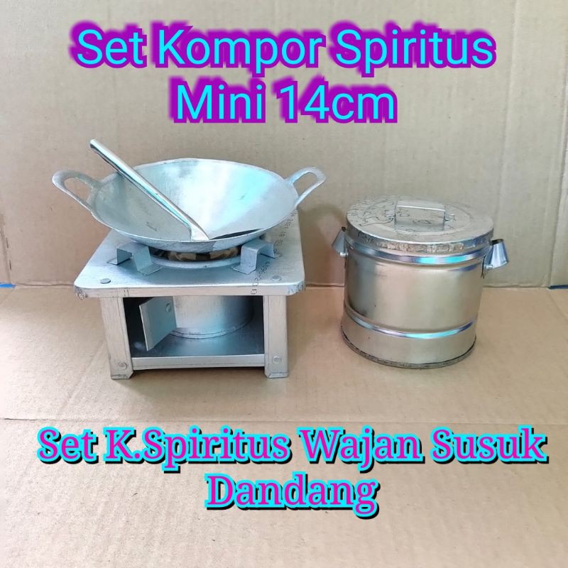 Jual Mainan Set Alat Masak Anak Kompor Spiritus 14cm Wajan Susuk Logam ...