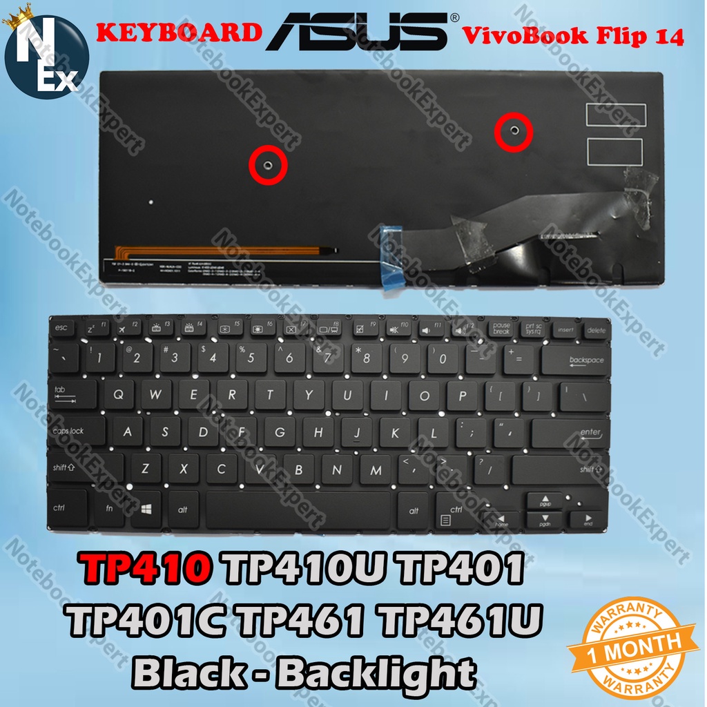 Jual Keyboard Asus Vivobook Flip 14 Tp410 Tp410u Tp401 Tp401c Tp461 Tp461u With Backlight