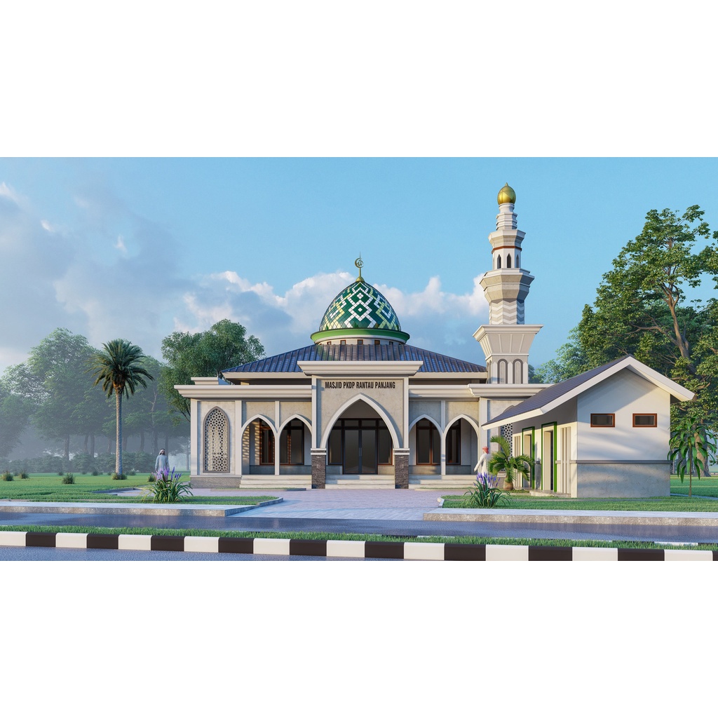 Jual GAMBAR KERJA DESAIN MASJID 11x11 (DEGAN TERAS 15X15) METER ...