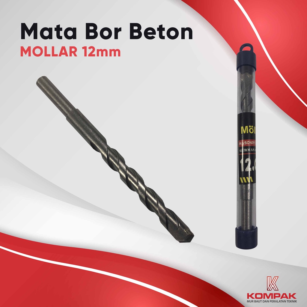 Jual Mata Bor Beton 12mm 12 mm Tembok Dinding Mollar Masonry Impact ...