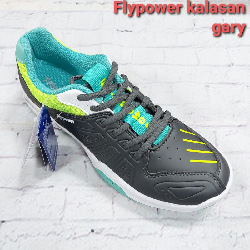Jual SEPATU BADMINTON MURAH FLYPOWER KALASAN 4 DARKGREY ORIGINAL ...