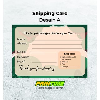 Jual Stiker Label kecil Pengiriman Custom - SHIPPING CARD / stiker ...